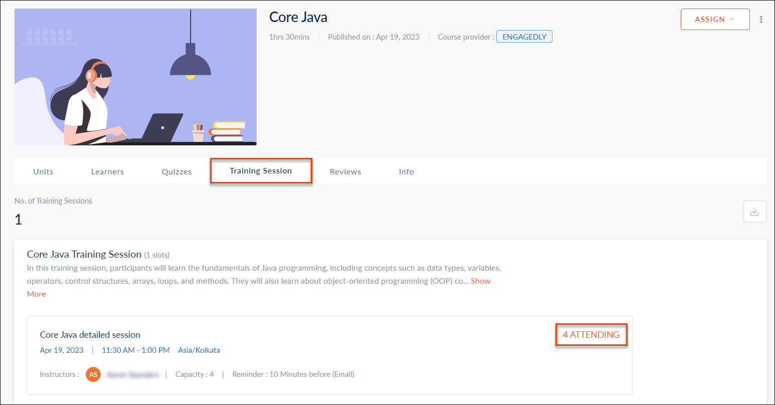 Mark Learners as Attended the Training Session