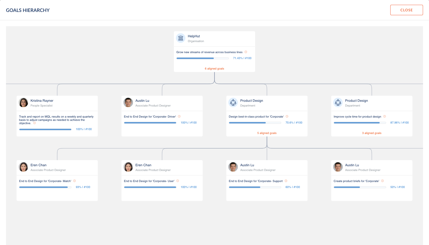 View Top-Level Goals in my Organization