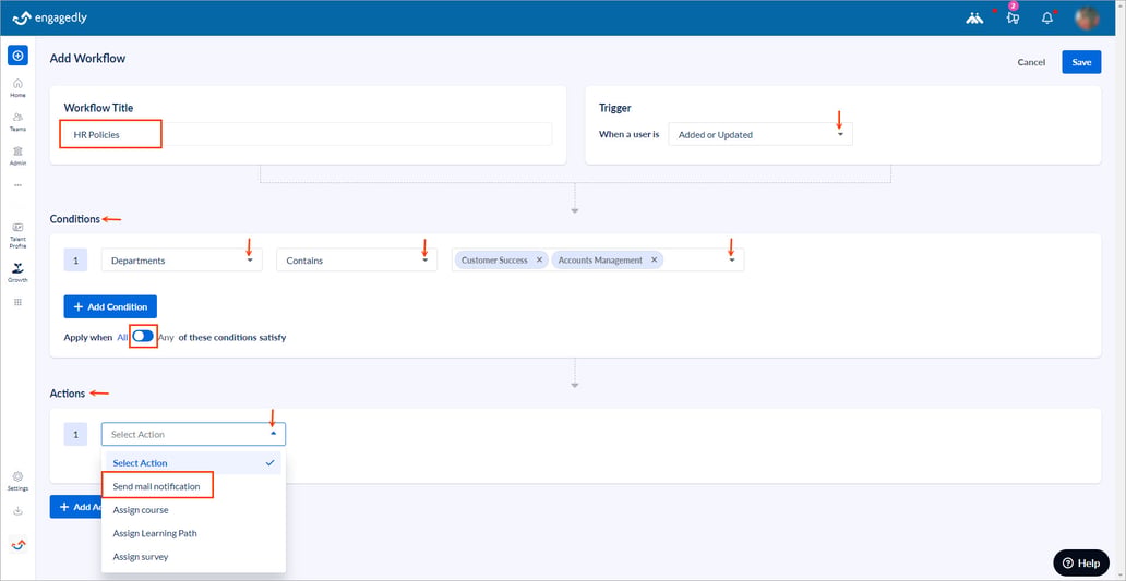 Add and manage automation workflow