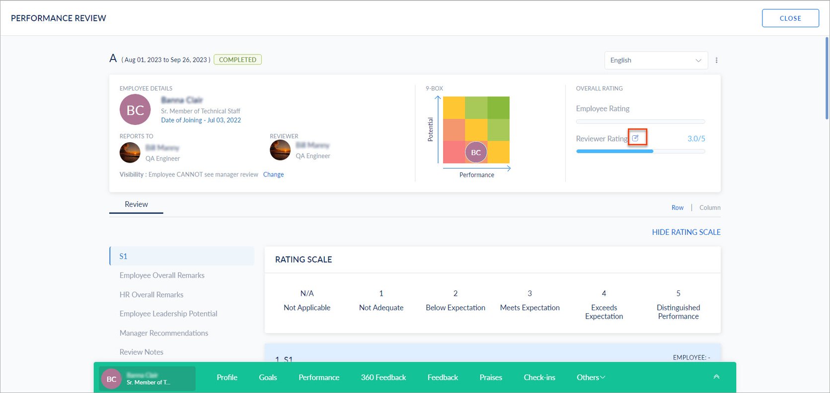 Calibrate performance review