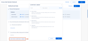 Create performance review template