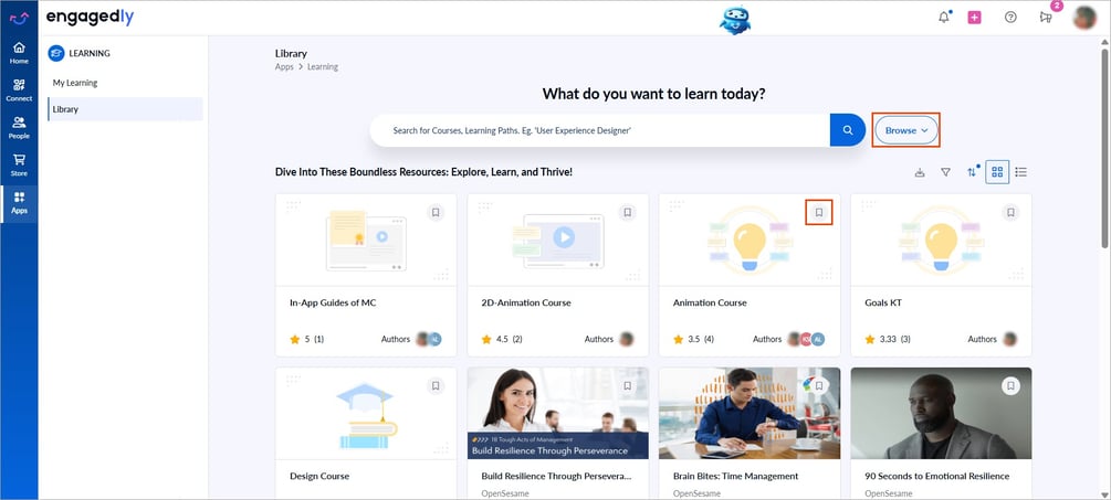 My learning dashboard