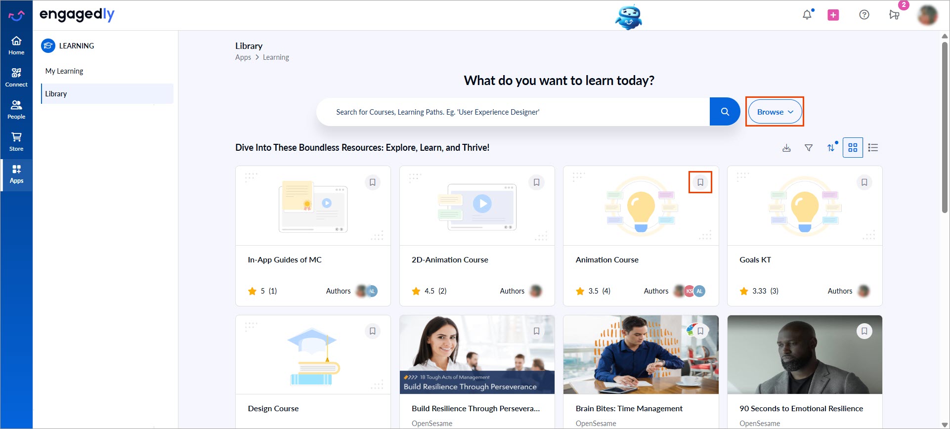 My learning dashboard