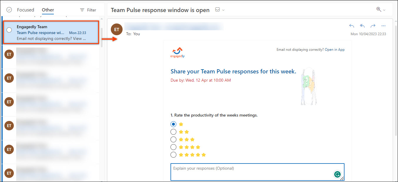 Outlook Actionable Messages