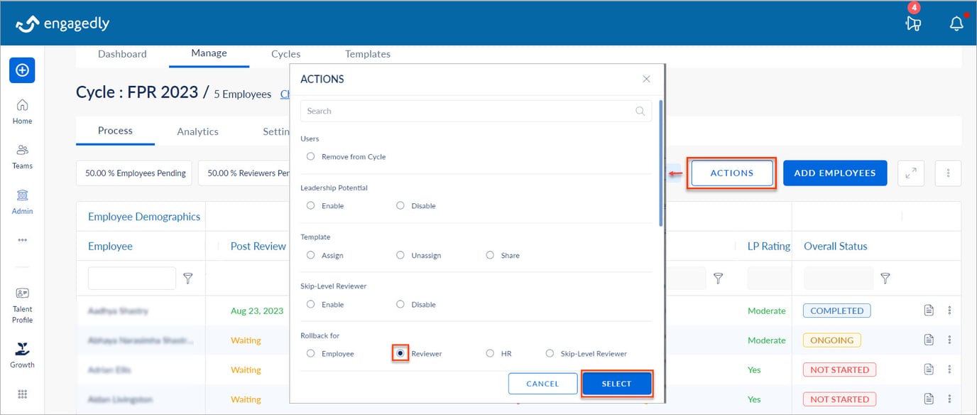Rollback performance review